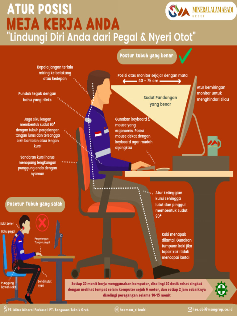 Posisi Duduk Ergonomis | PDF