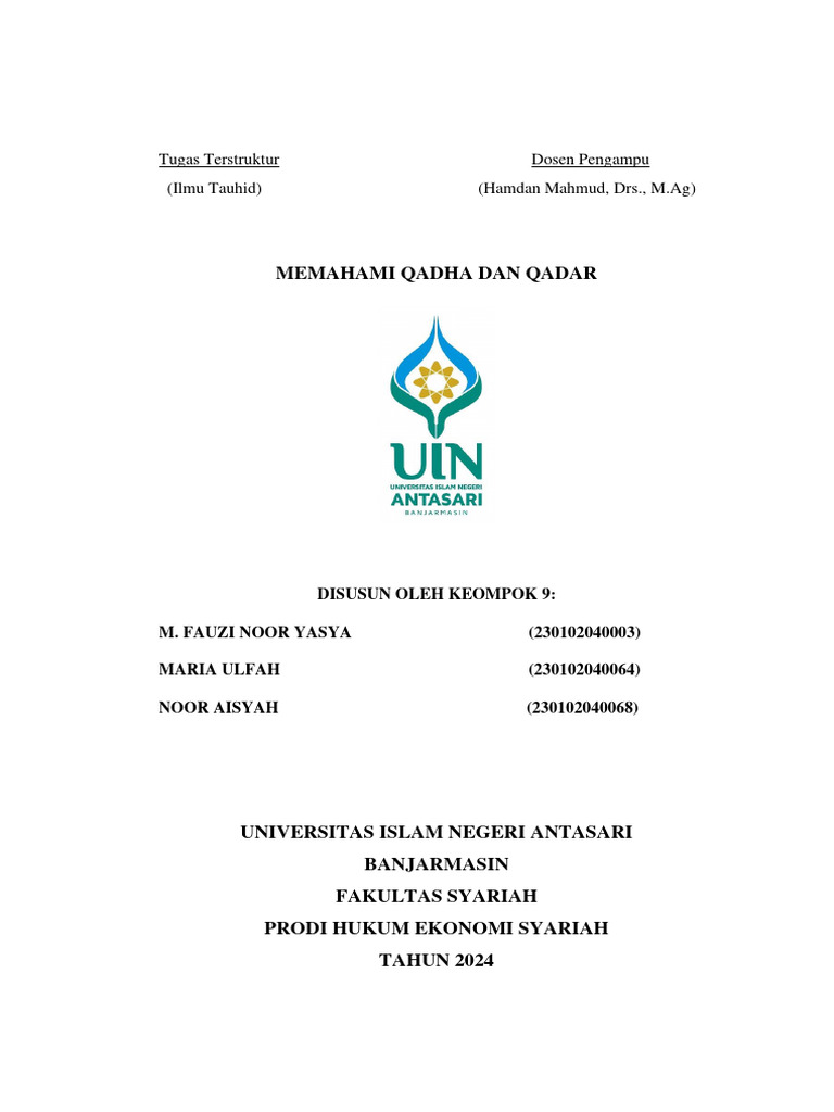 Tingkatan Qadha dan Qadar dalam Islam | PDF