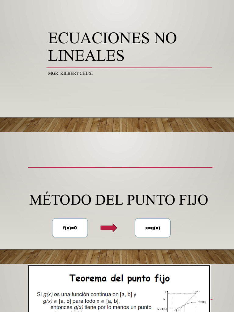 Método del Punto Fijo: Ejemplos y Procedimiento | PDF