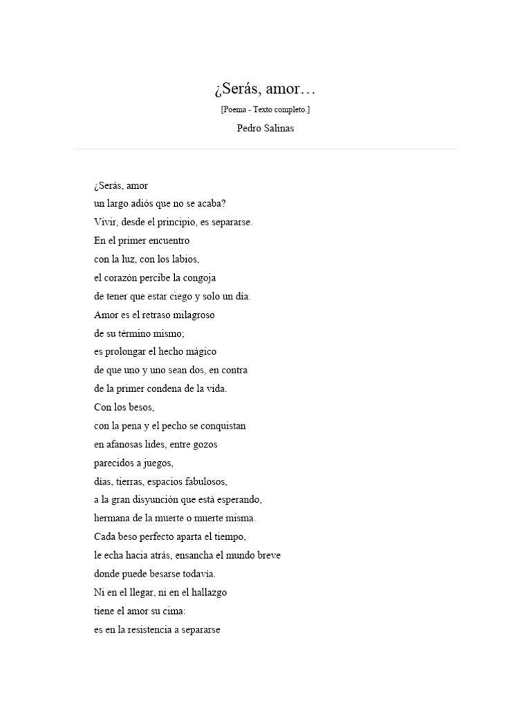 Serás | PDF | Poesía