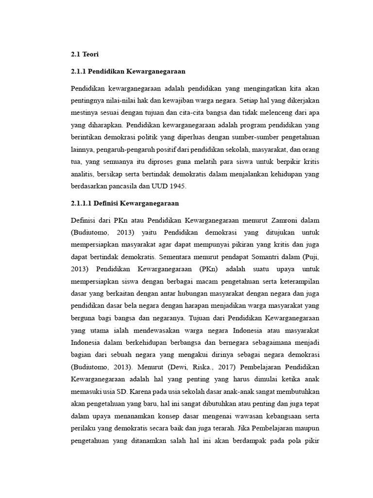 Pentingnya Pendidikan Kewarganegaraan | PDF