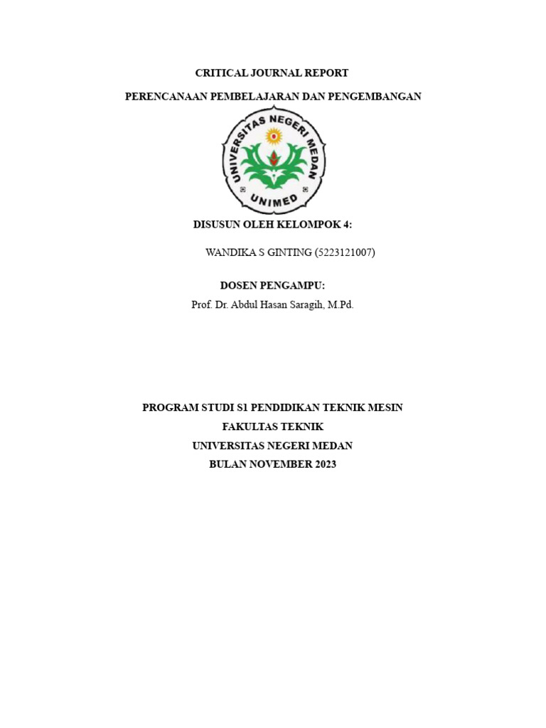 CJR Perencanaan Pembelajaran | PDF