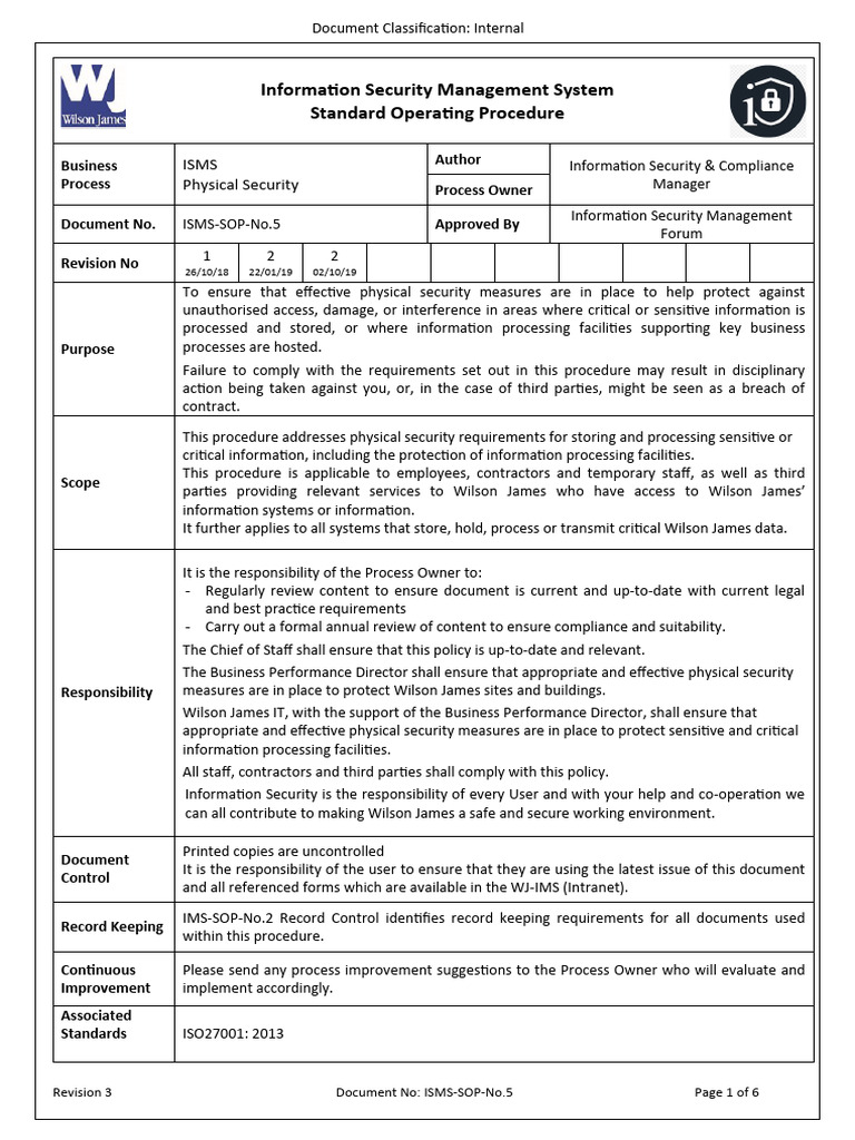 5 Physical Security | PDF | Information Security | Computer Network