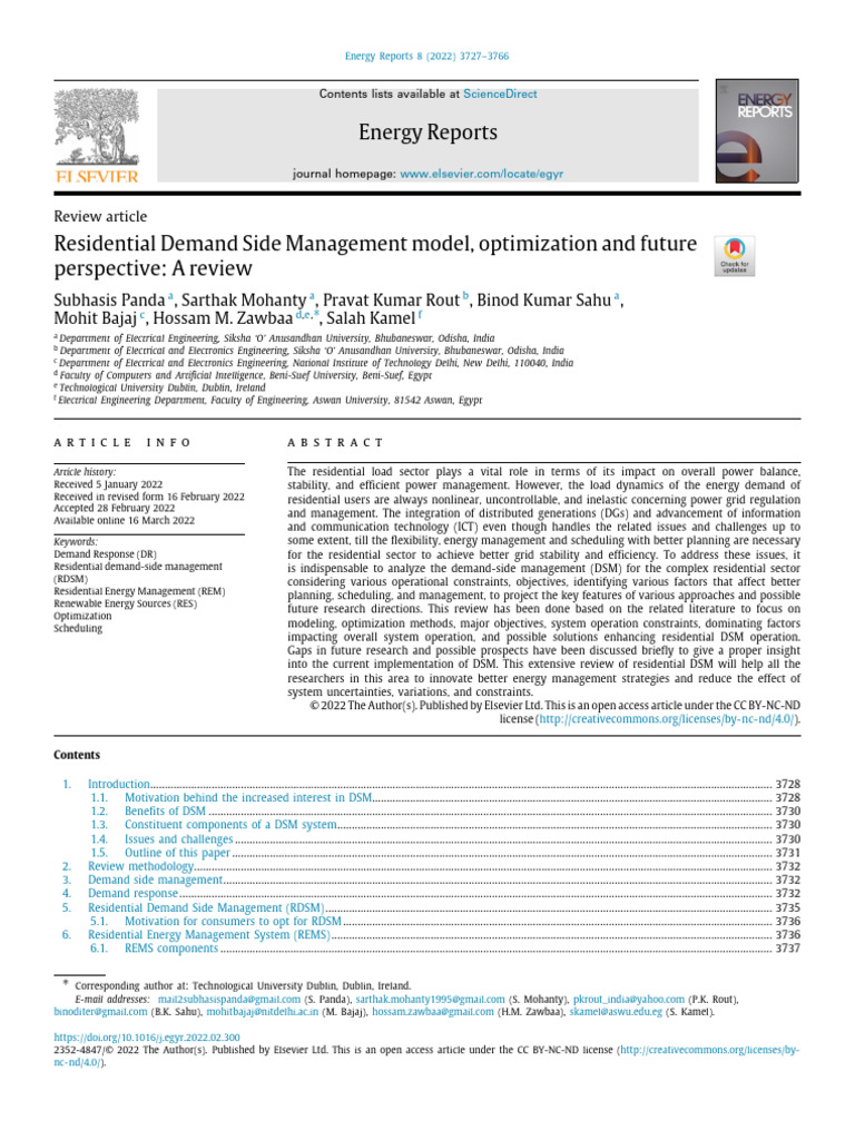 Residential DSM Model | Download Free PDF | Energy Conservation ...