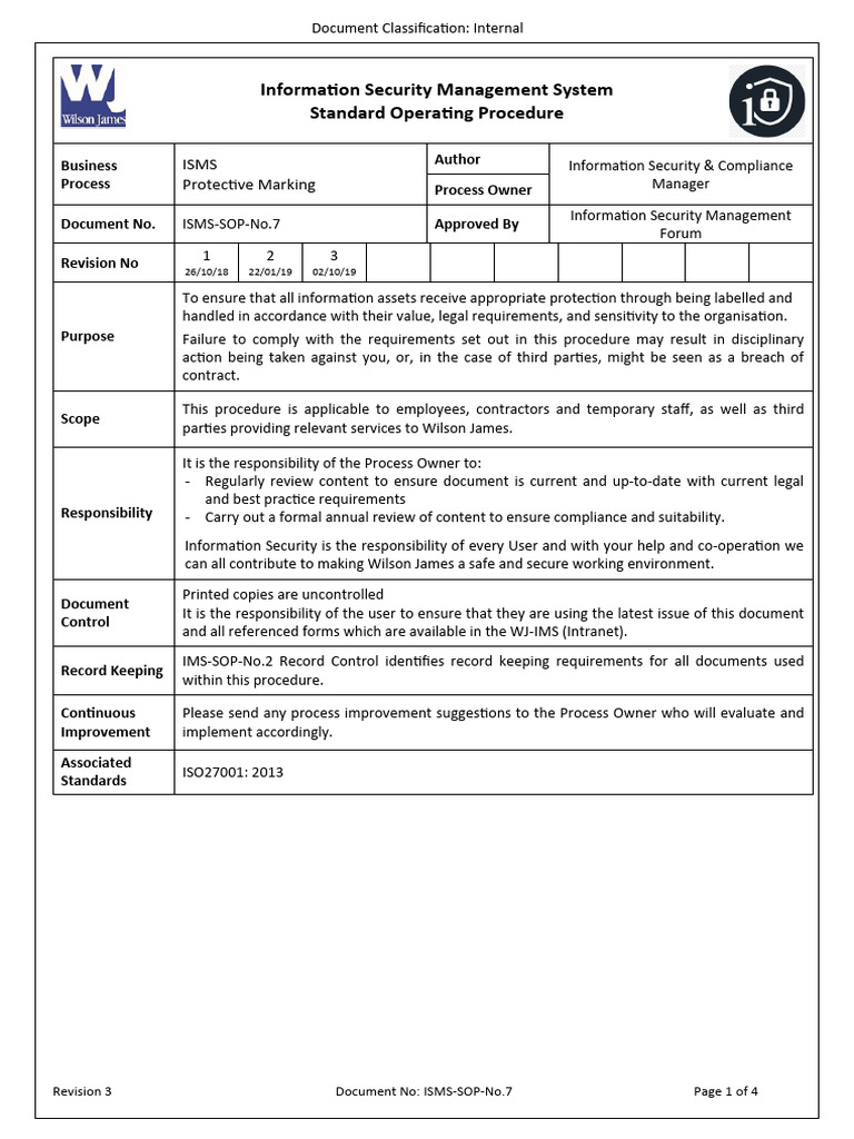 7 Protective Marking | PDF | Classified Information | Information Security