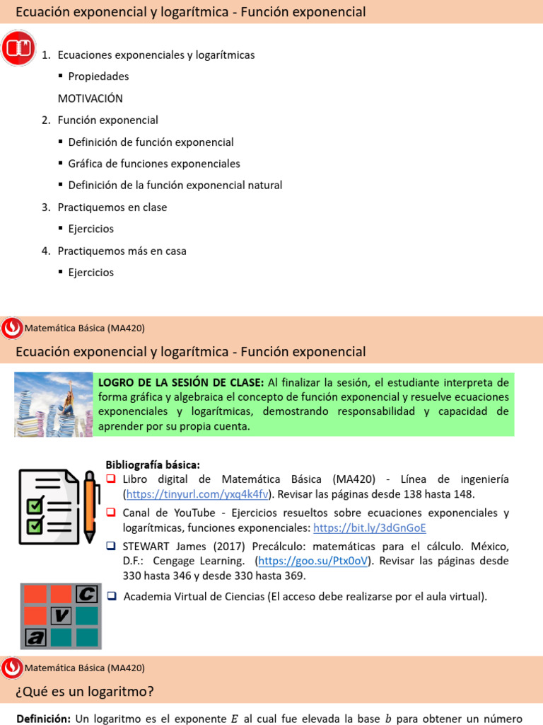 Ecuación Exponencial y Logaritmo - Función Exponencial - PPT ...