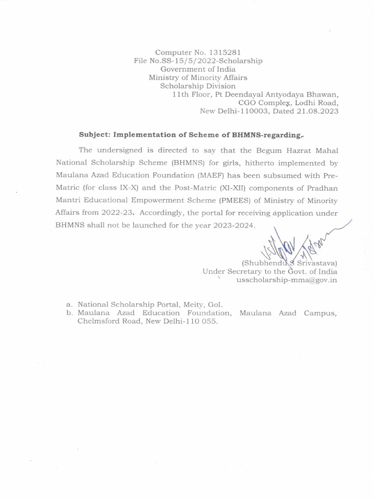 Notice Bhmns | PDF