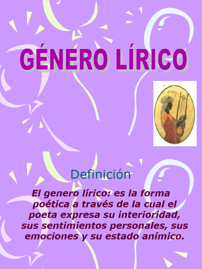 Elementos del Género Lírico | PDF | Poesía