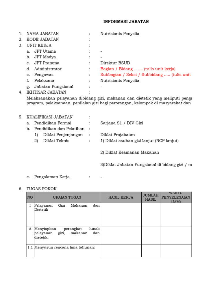 Infojab (RS) Nutrisionis Penyelia | PDF | Pengembangan Diri | Sains & Matematika