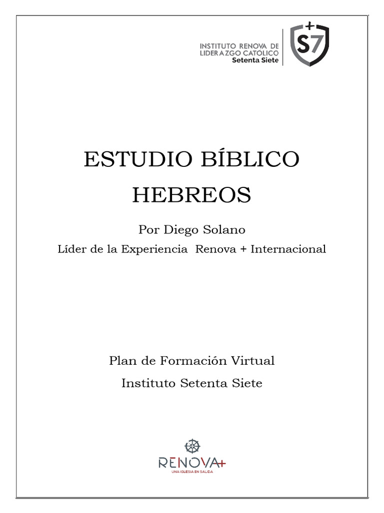 Estudio Bíblico del Libro de Hebreos | PDF | Septuaginta | Jesús