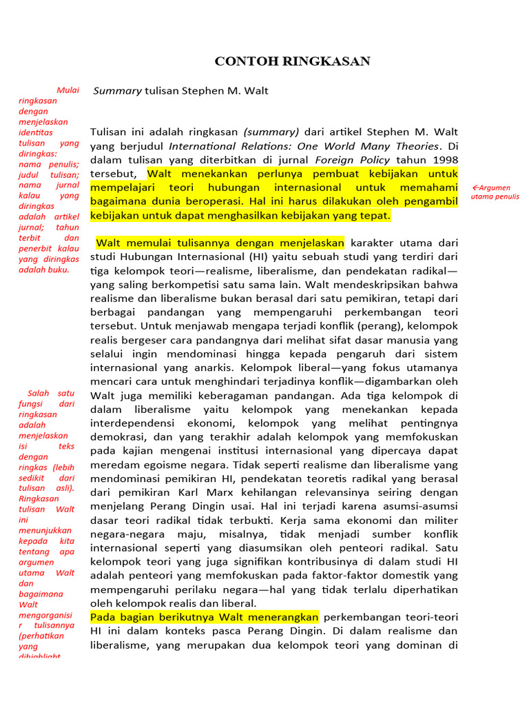 Teori HI: Walt vs Snyder | PDF | Ilmu Sosial