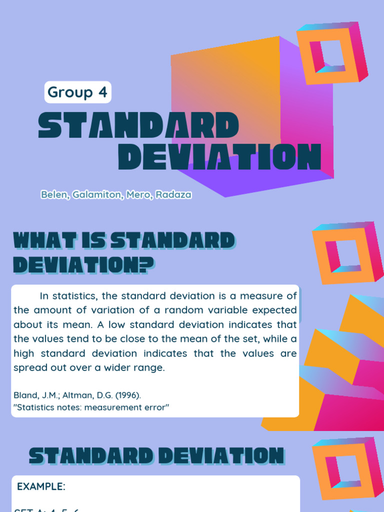Measures of Central Tendency and Variability (Standard Deviation) | PDF ...
