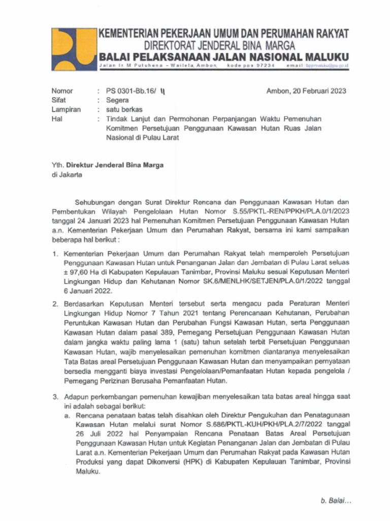 Permohonan Perpanjangan PPKH | PDF