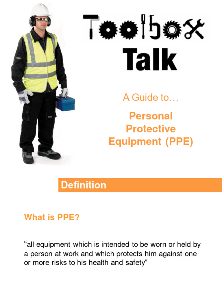 Toolbox Talk | PDF | Personal Protective Equipment | Safety