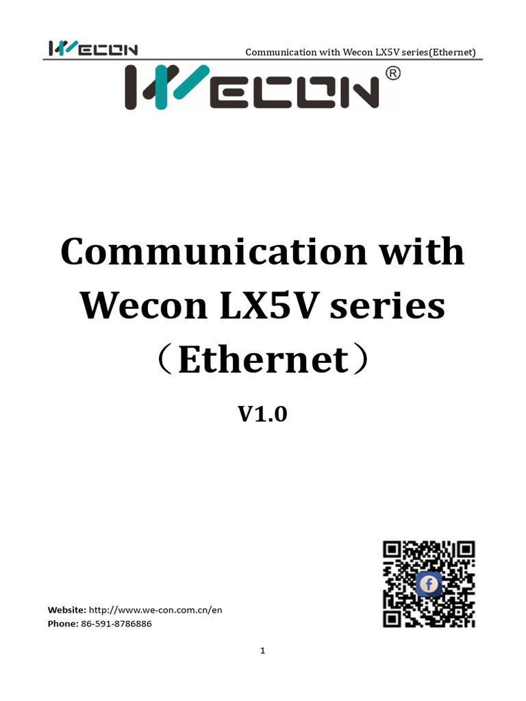 Wecon LX5V Communication Guide | PDF | Programmable Logic Controller | Electronics