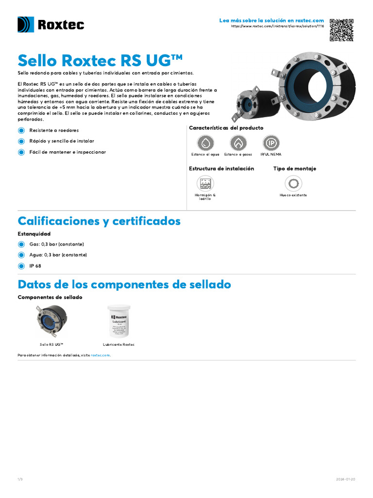 Roxtec RS UG Seal | PDF | Justice | Crime & Violence