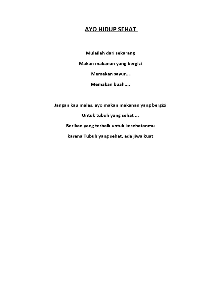 Ayo Hidup Sehat | PDF