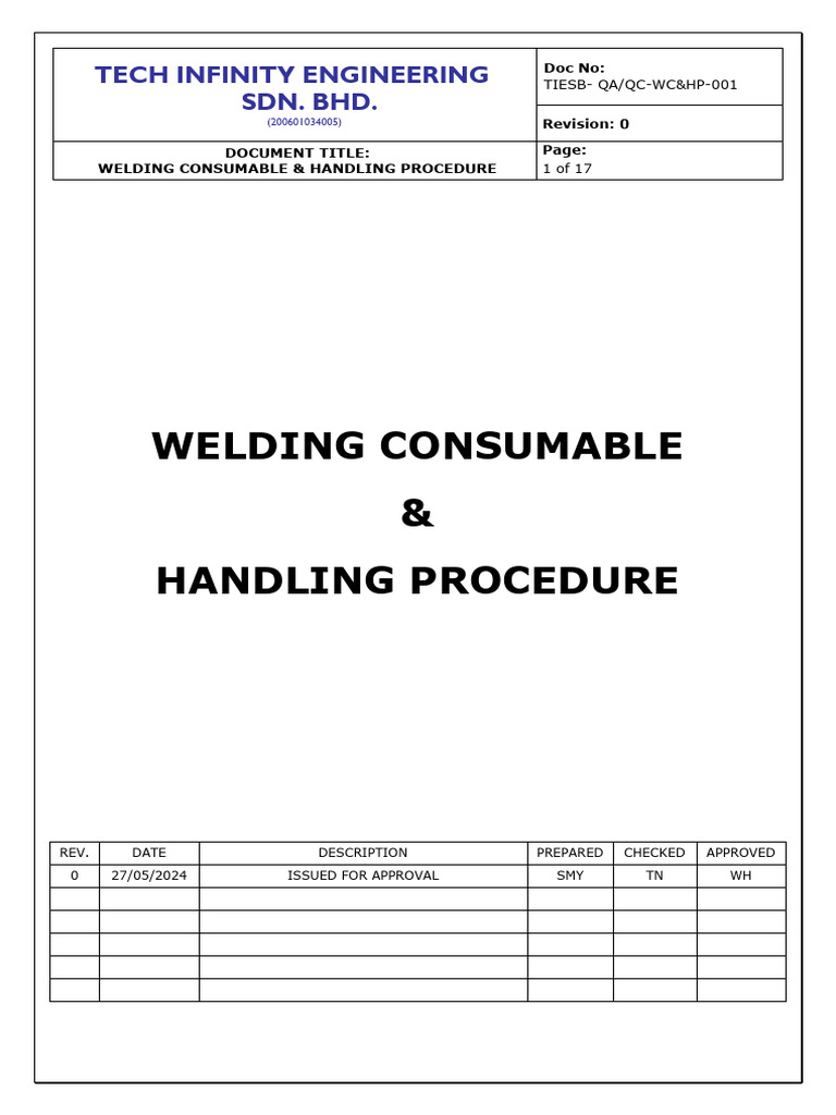 Welding Consumable and Handling Procedure | Download Free PDF | Welding ...