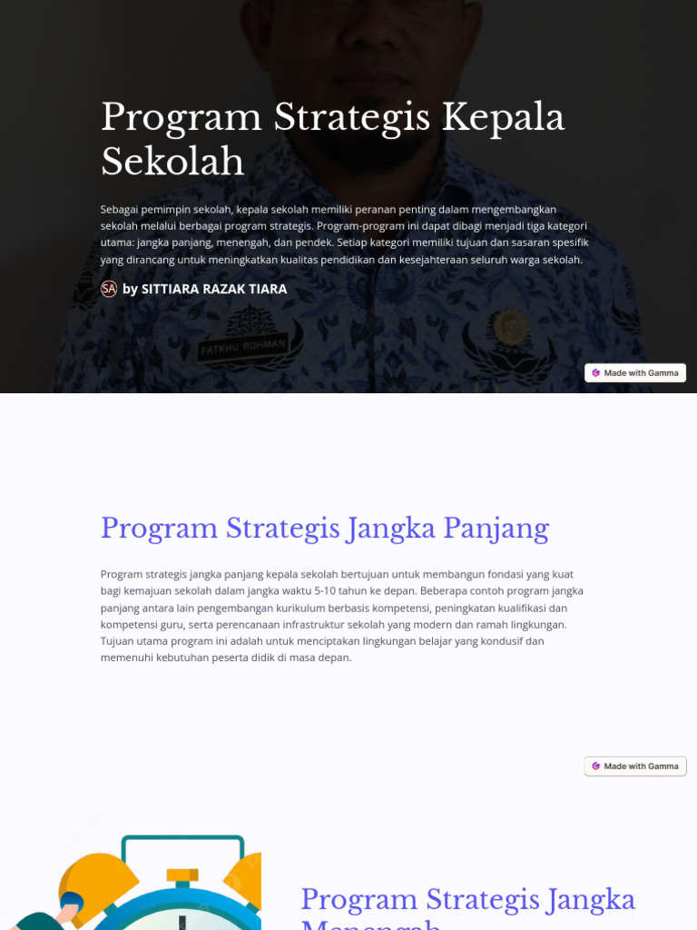 Program Kerja - Kepala-Sekolah | PDF | Karier & Perkembangan | Seni