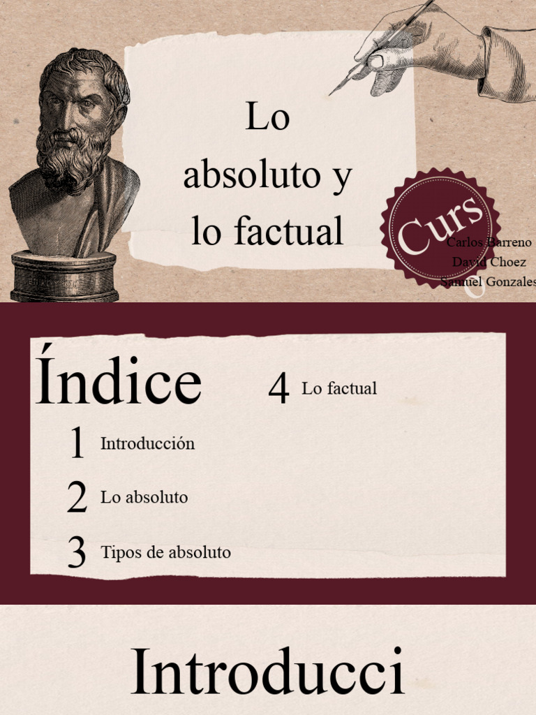Lo Absoluto y Lo Factual | PDF | Absoluta (Filosofía) | Teoría de ...