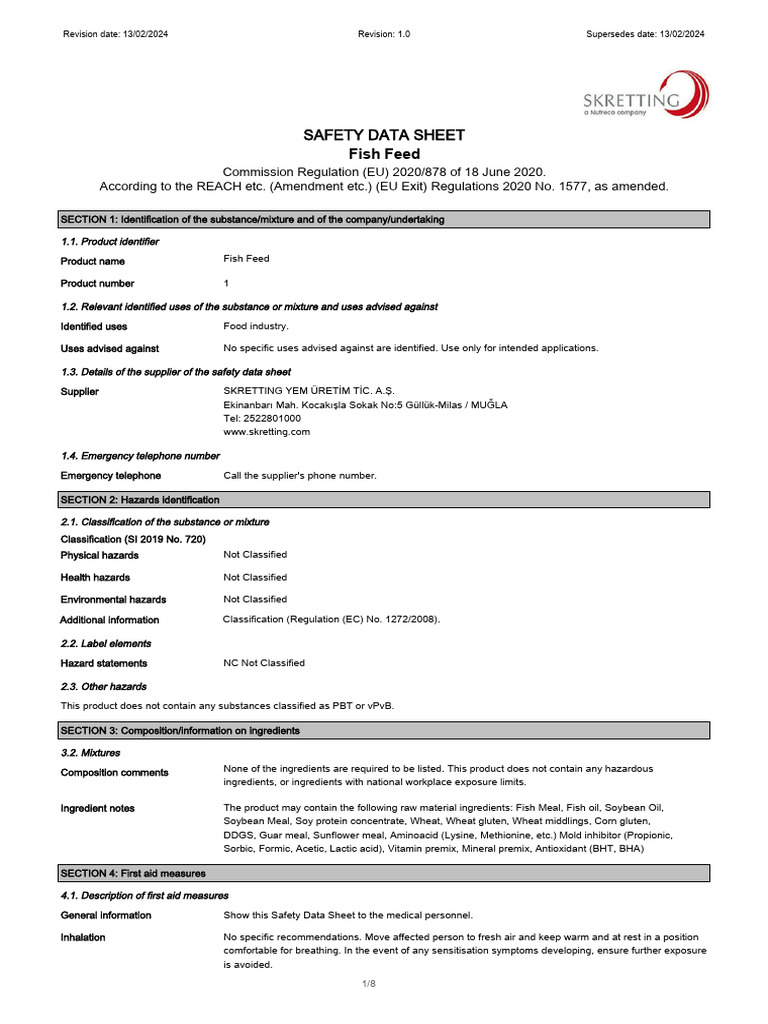 English Safety Data Sheet | PDF | Dangerous Goods | Toxicity