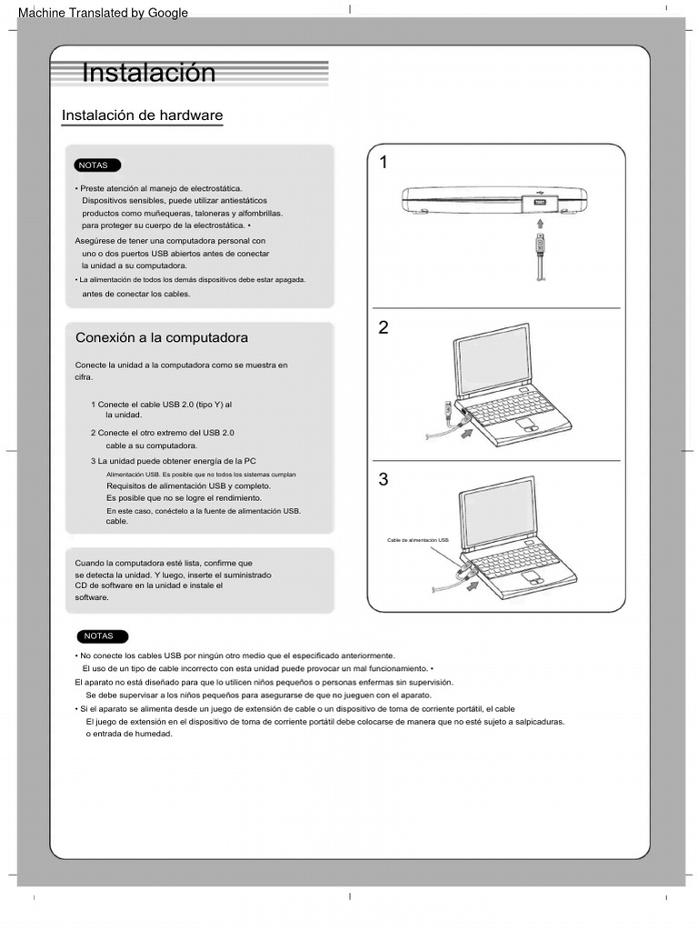 Guía de Instalación de Hardware USB | PDF | USB | Hardware de la computadora