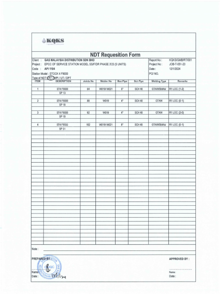 Repair RT Req 12.1.24 | PDF