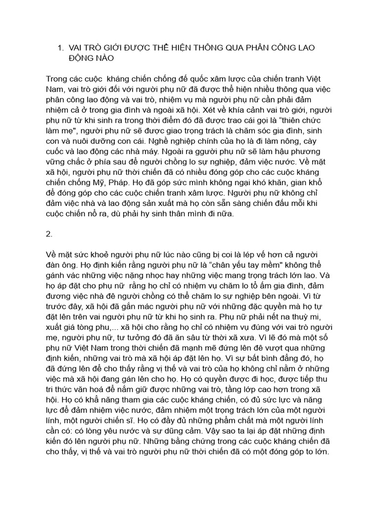 Bài Thu Ho CH Vai Trò Gi I | PDF