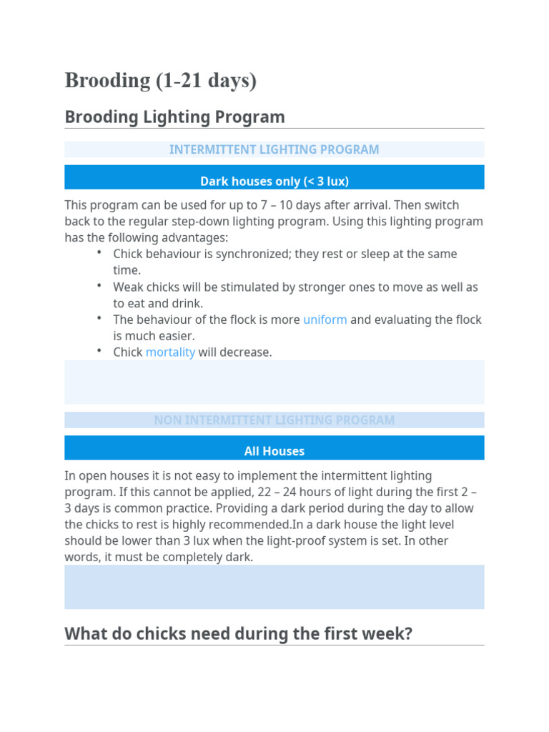 Brooding | PDF | Beak | Chicken