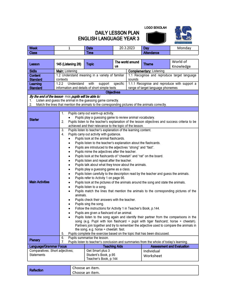 The World Around Us (Lesson 145 - 160) | PDF | Lesson Plan | Teachers