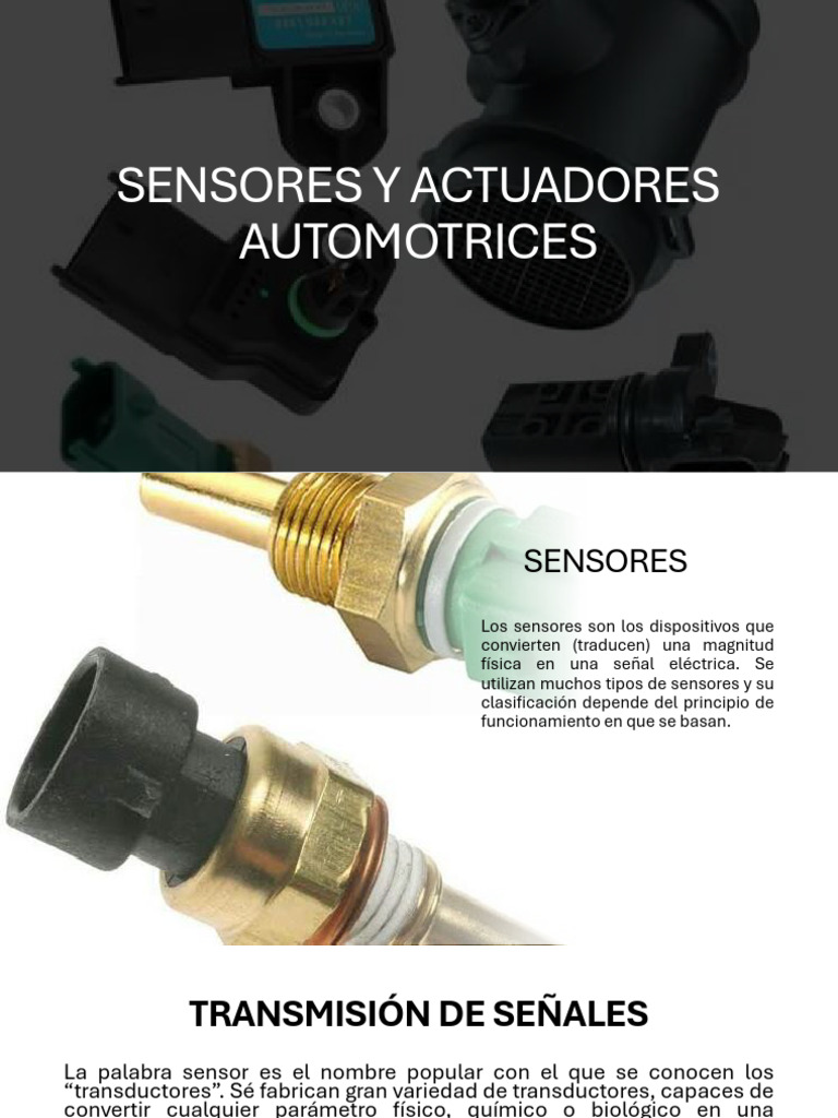 Sensores Automotrices: Tipos y Funciones | PDF | Sensor | Ingenieria ...