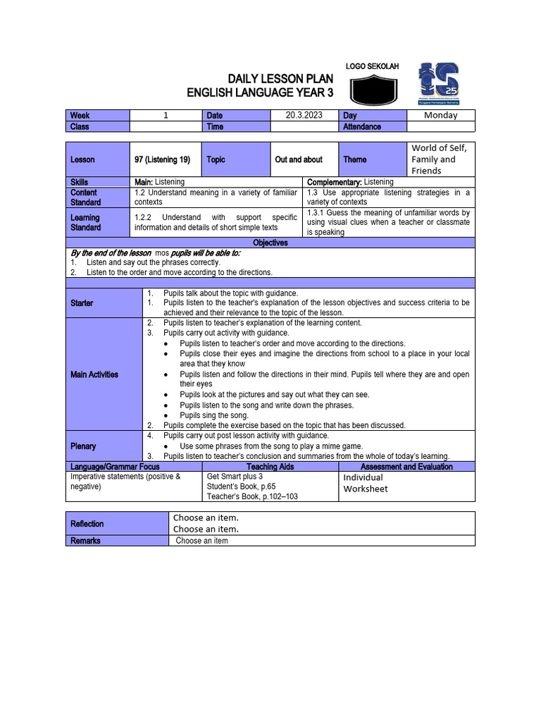 Out and About (Lesson 97 - 112) | PDF | Lesson Plan | Teachers