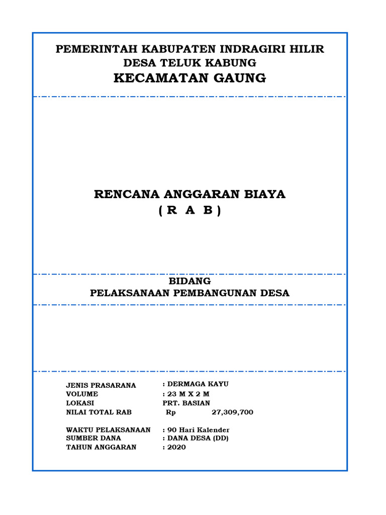 Rab Dermaga Kayu 23 X 2 M | PDF