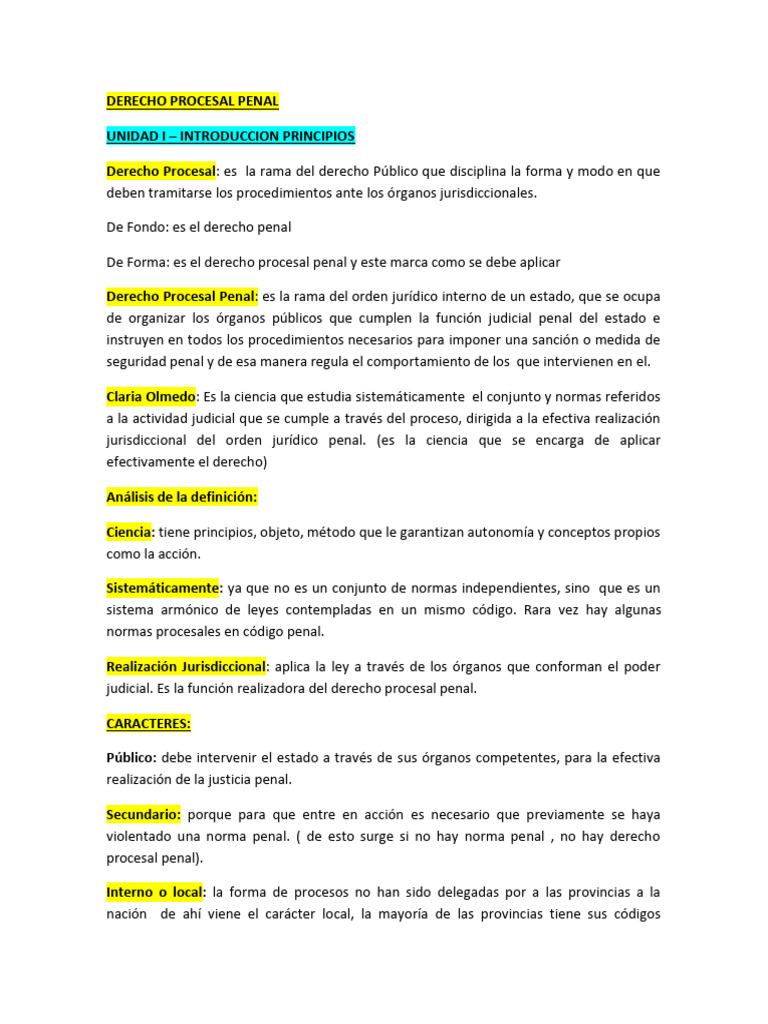 Resumen de Todas Las Unidaes DPP 2020 (Autoguardado) Ultimo-1 | PDF | Ley procesal | Derecho penal