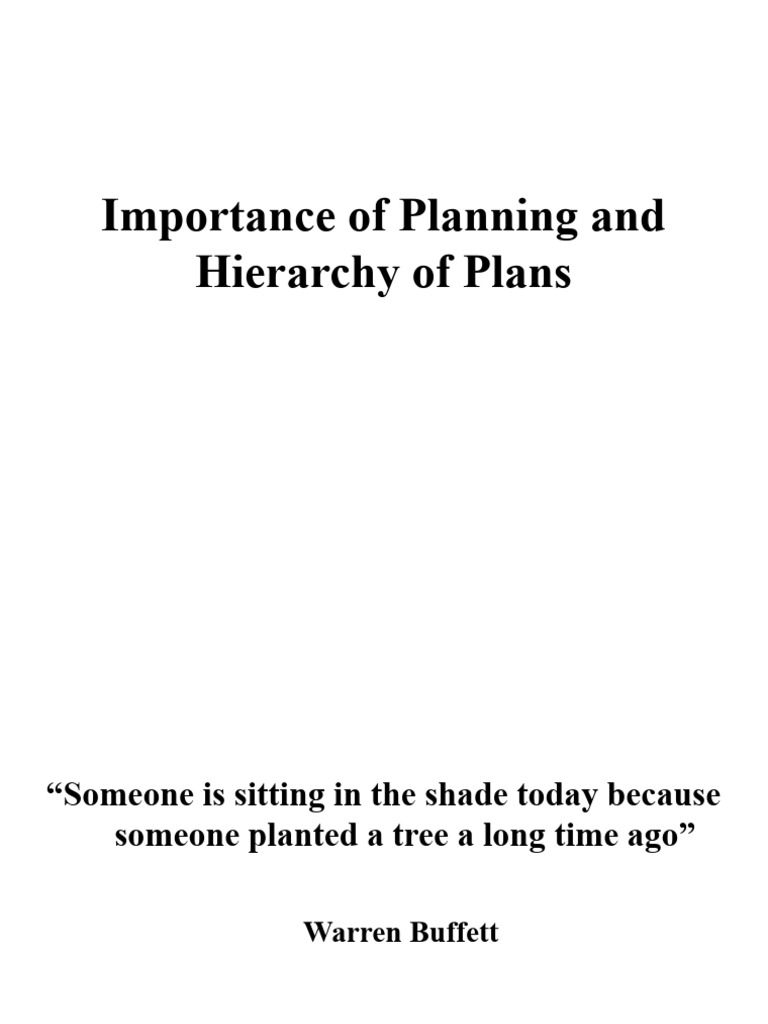 1st-Importance of Planning | PDF | Goal | Strategic Planning