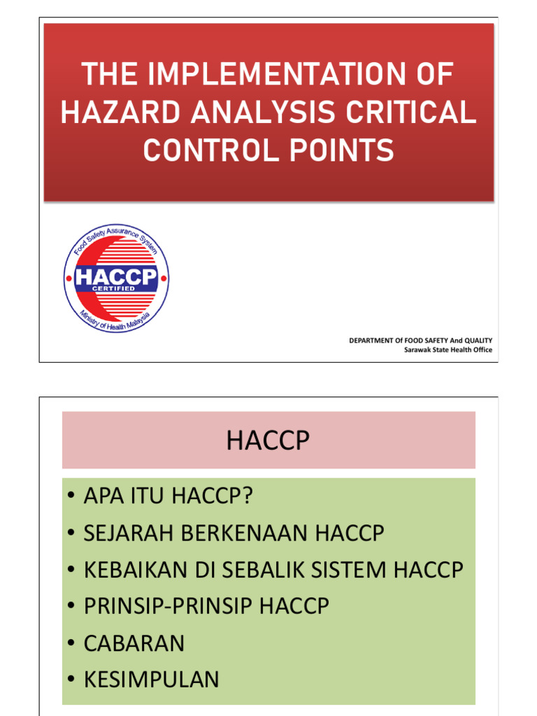 The Implementation of Hazard Analytical Critical Control Points (HACCP) PDF | PDF | Hazard ...