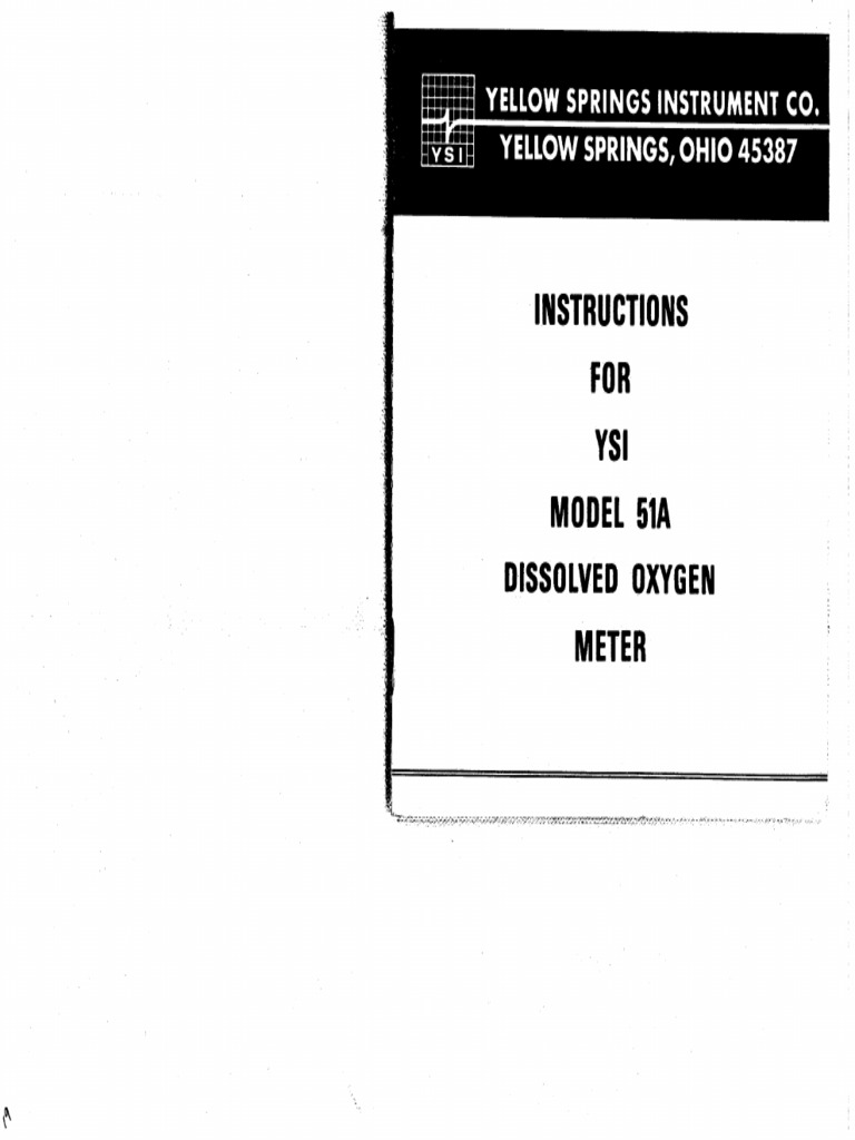 51a-Ysi Model 51a | PDF
