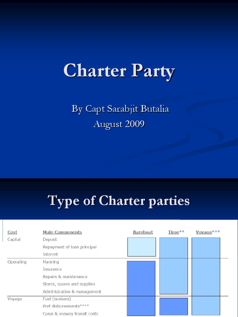 Charter Party 01 | PDF | Bill Of Lading | Oil Tanker