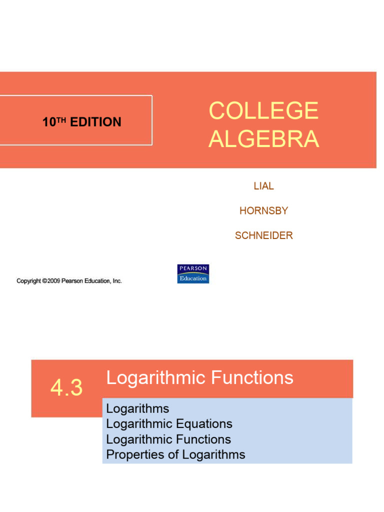 Logarithmic Functions | Download Free PDF | Exponentiation | Function (Mathematics)