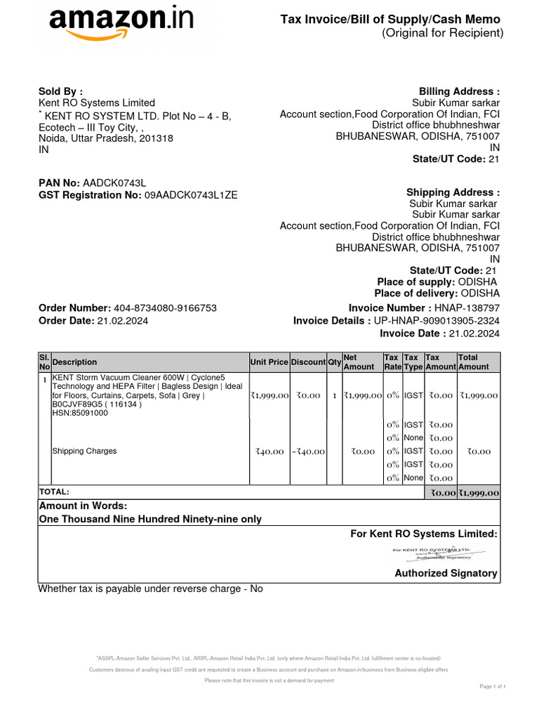 Invoice | Download Free PDF | Invoice | Taxation