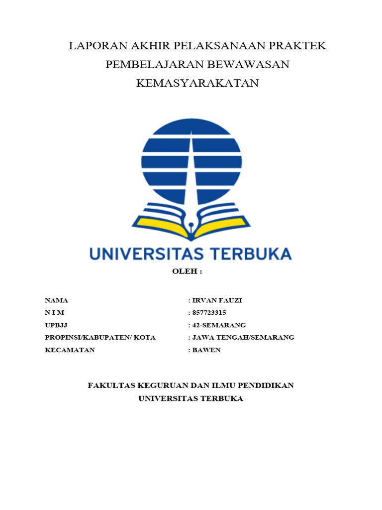 TUGAS 3 - Laporan Akhir Pelaksanaan Praktek Pembelajaran Berwawasan ...