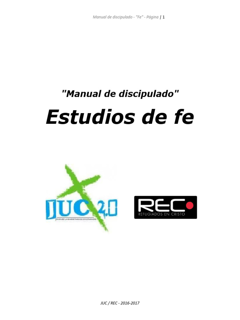 B Manual Juc Rec Estudios de Fe Ok | PDF | Jesús | Samaria