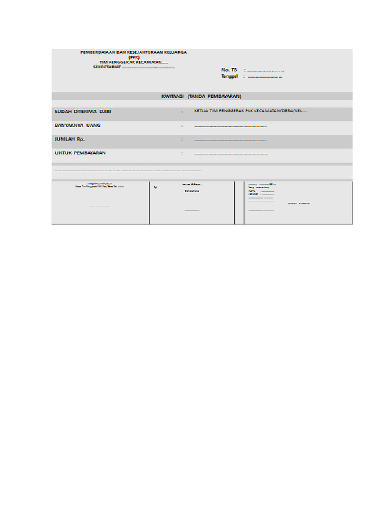 Kwitansi SPPD PKK | PDF