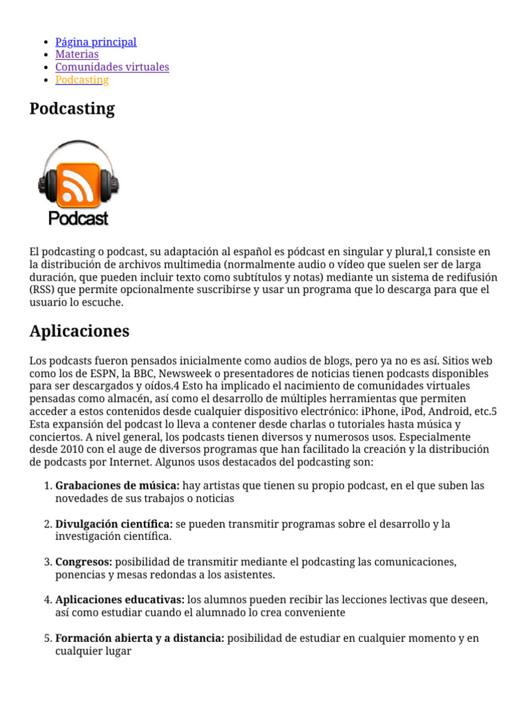 Guía Completa sobre Podcasting | PDF | Podcast | Software