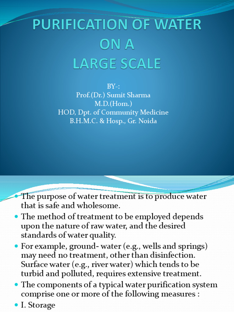 Purification of Water | PDF | Water Purification | Filtration