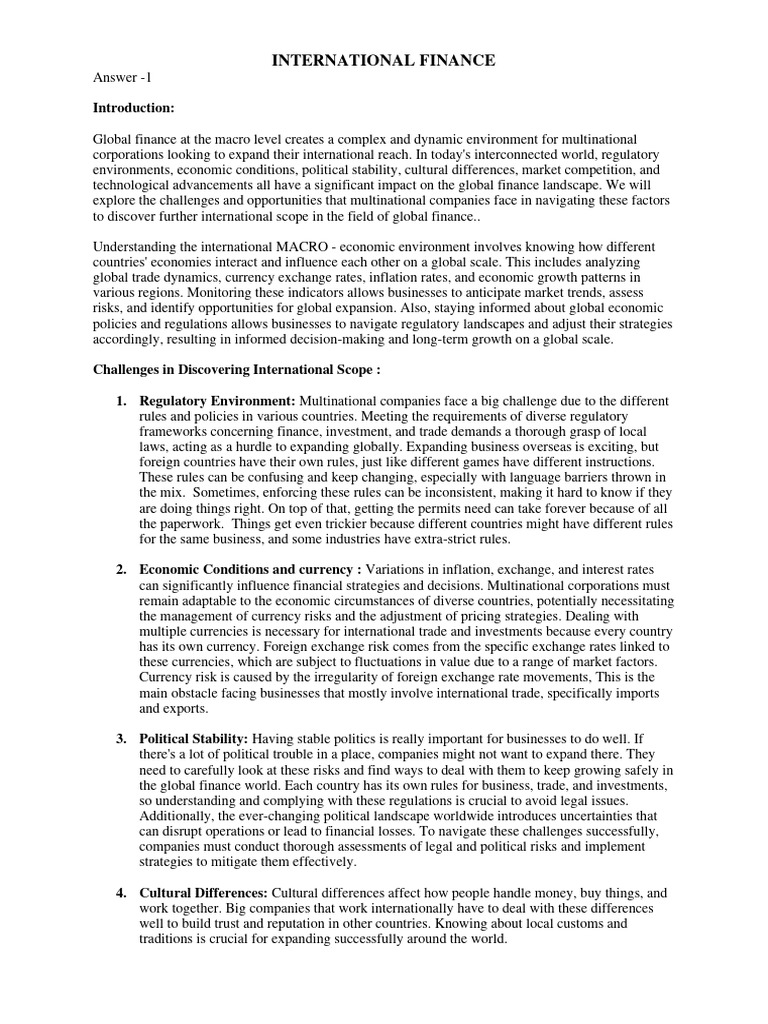 International Finance | PDF | Bretton Woods System | Global Financial ...