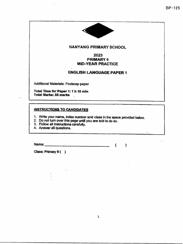 P6 English 2023 WA2 Nanyang | PDF