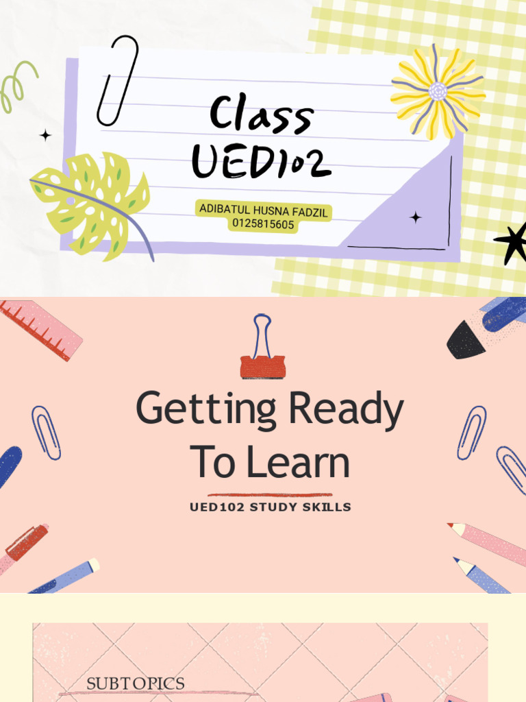 Chapter 1 - Getting Ready To Learn | PDF | Learning | Learning Styles