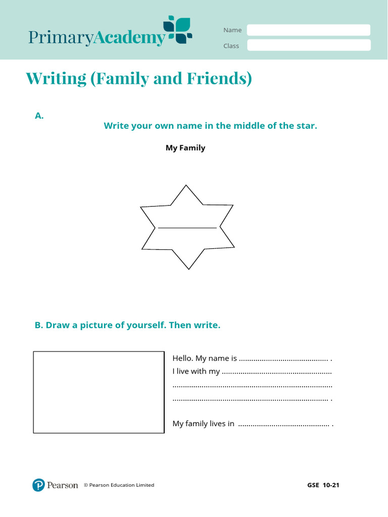 Family and Friends Writing Activity | PDF