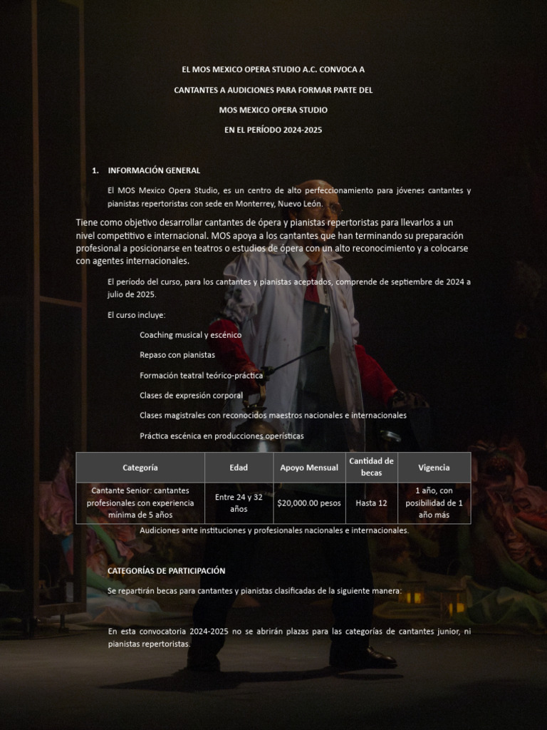 Convocatoria MOS 2024-2025 | PDF